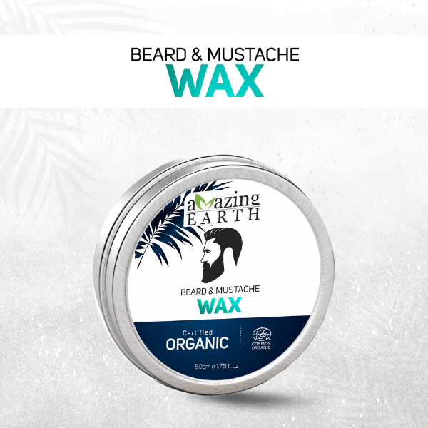 AMAzing EARTH Beard & Mustache Wax - Certified Organic Beard Wax ...